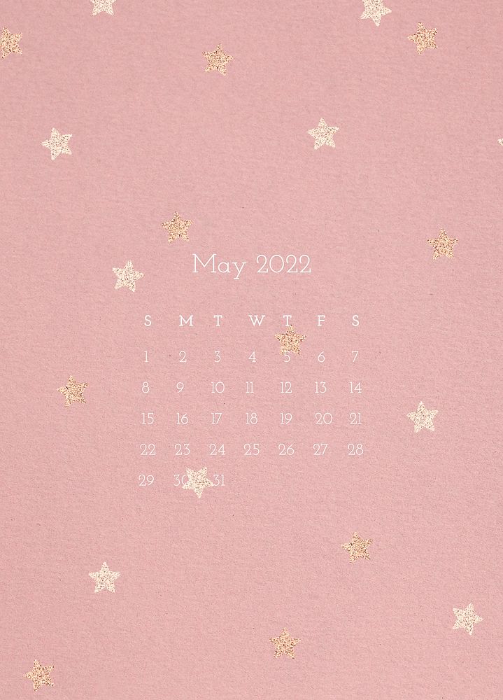 Pink 2022 May calendar template, | Free PSD Template - rawpixel