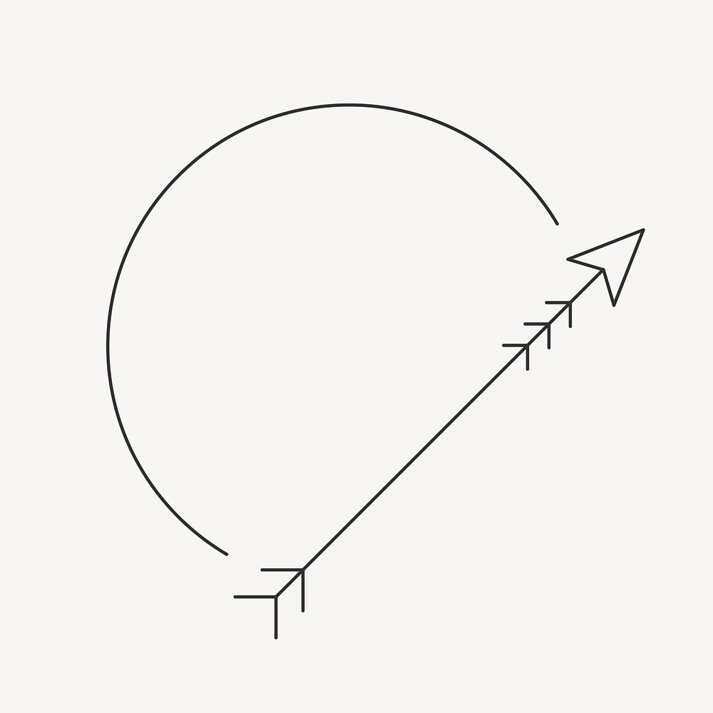 Minimal arrow logo clipart, simple | Free Photo - rawpixel