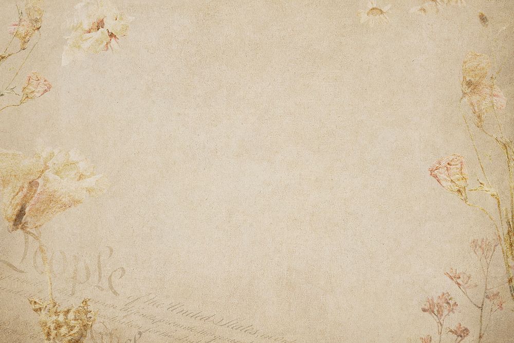 Flower vintage note paper background | Premium Photo - rawpixel