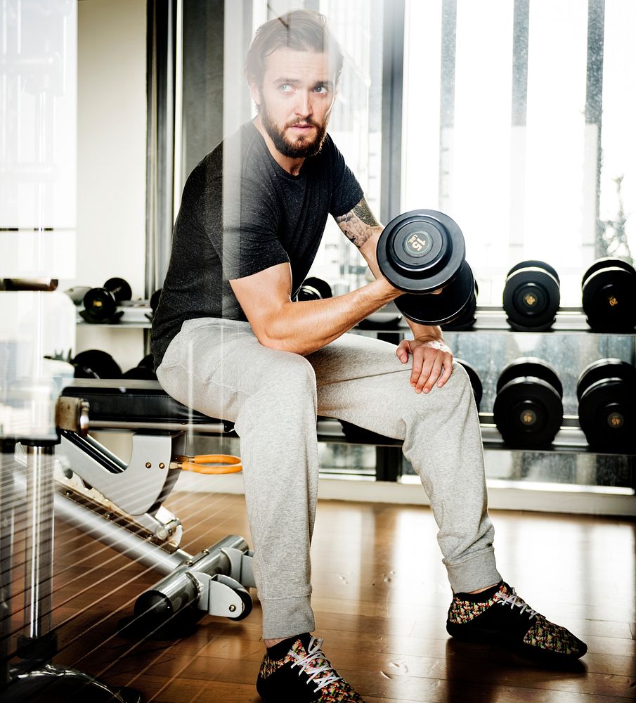 Gym Barbell Athletic Muscular Bodybuilding | Photo - rawpixel