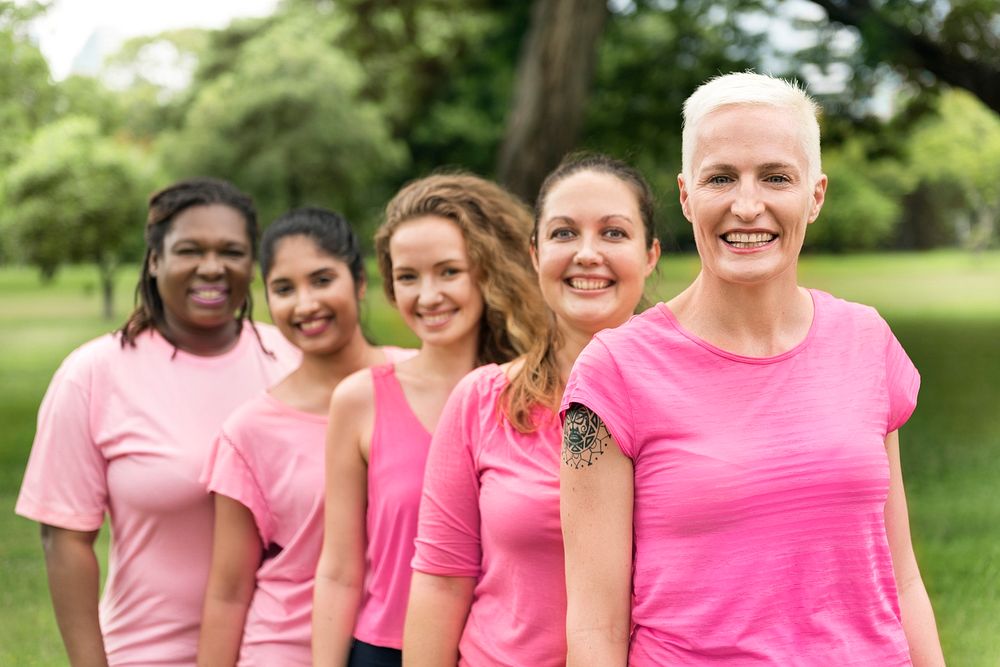Women wearing pink for breast | Premium Photo - rawpixel