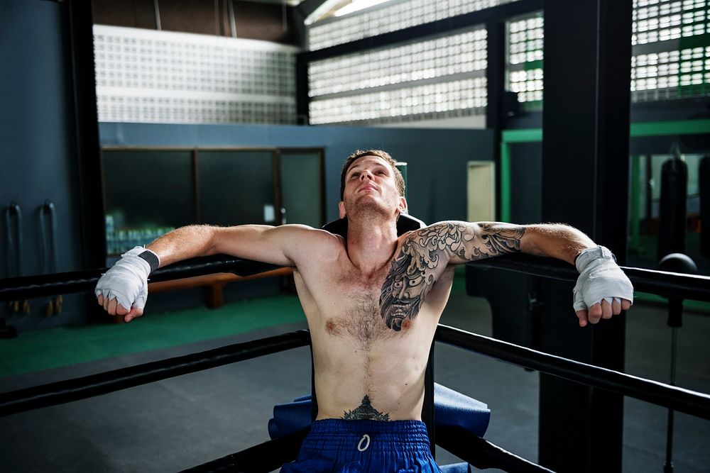 Boxer Rest Sitting Corner Rounds | Premium Photo - rawpixel