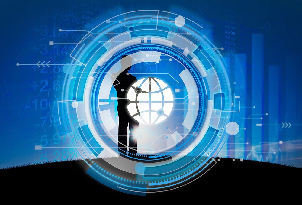 Digital Blue Hud Interface Global | Free Photo - rawpixel