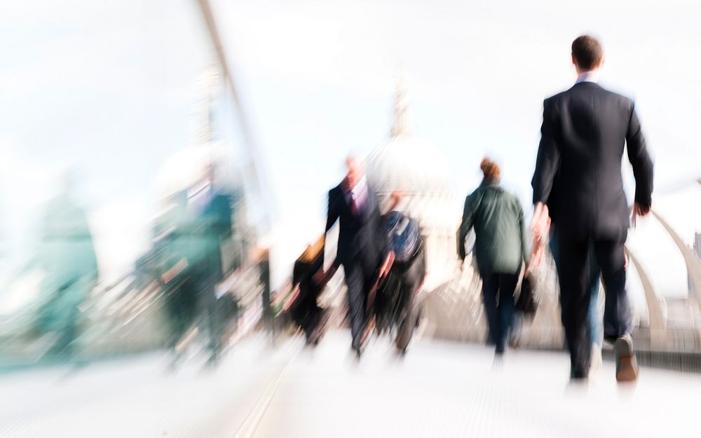 City business people commuting in rush | Free Photo - rawpixel