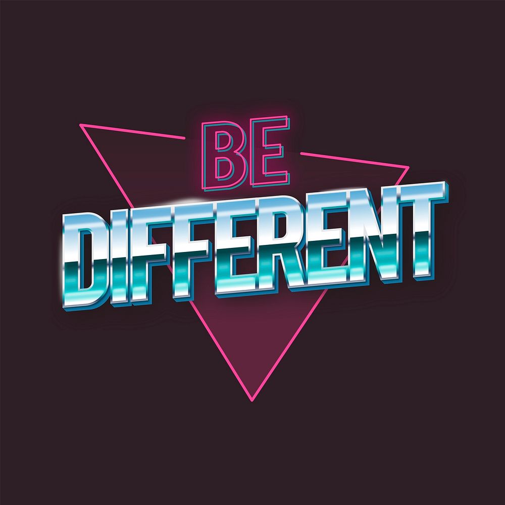 Be different typography vector | Premium Vector - rawpixel