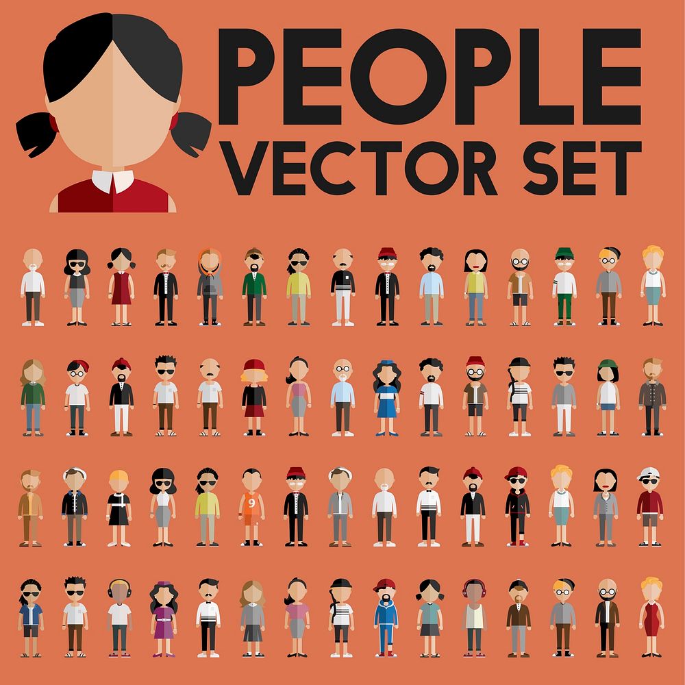 Illustration of diverse people | Free Vector - rawpixel