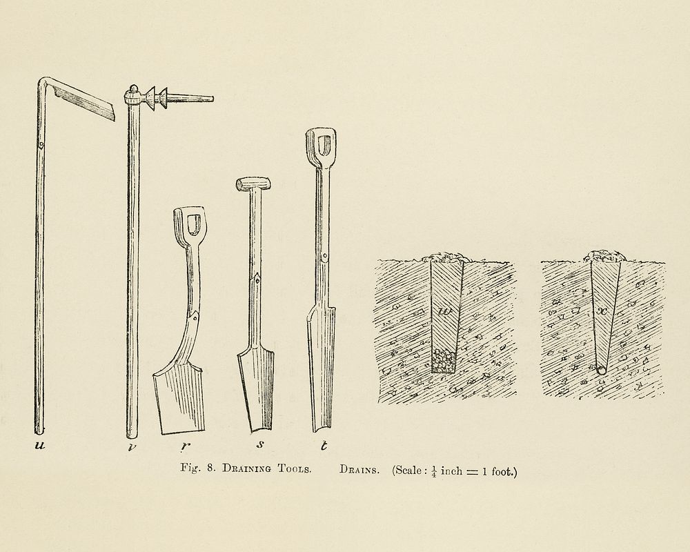 Vintage illustration of draining tools, | Free Photo Illustration ...