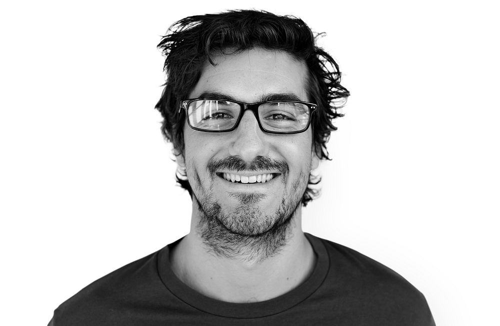 Man Cheerful Smiling Portrait Concept | Premium PSD - rawpixel