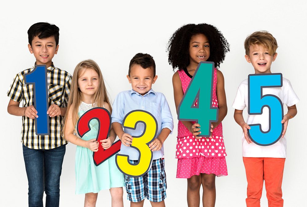 Group of Kids Holding Number | Free Photo - rawpixel