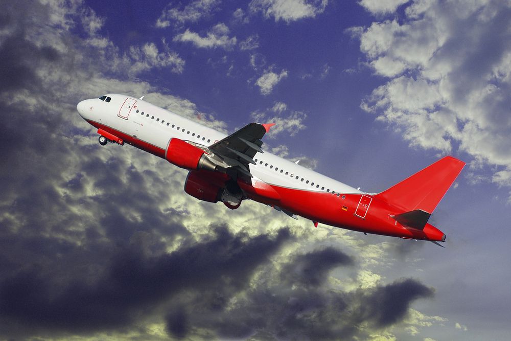 Free white and red airplane | Free Photo - rawpixel