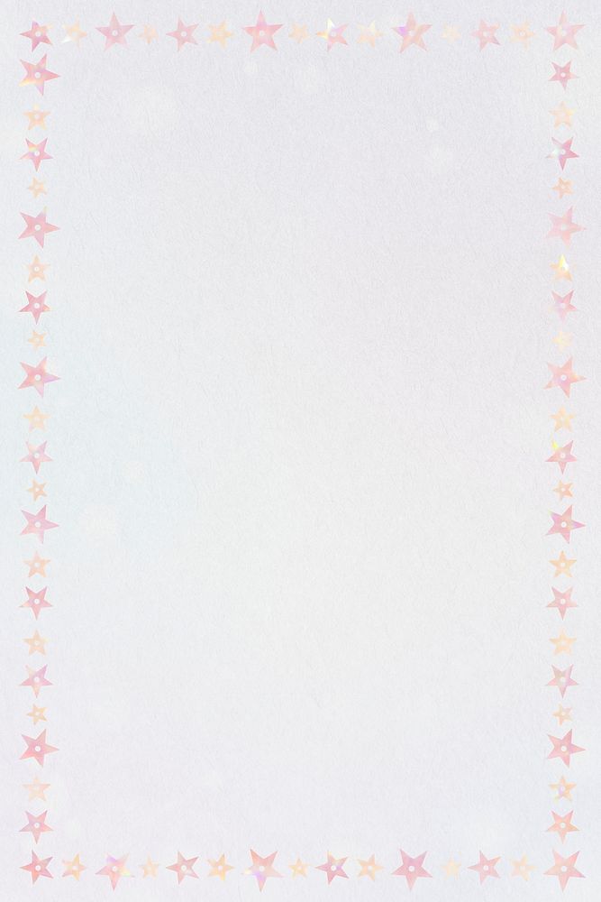 Pink sparkling star rectangular border | Premium PSD - rawpixel