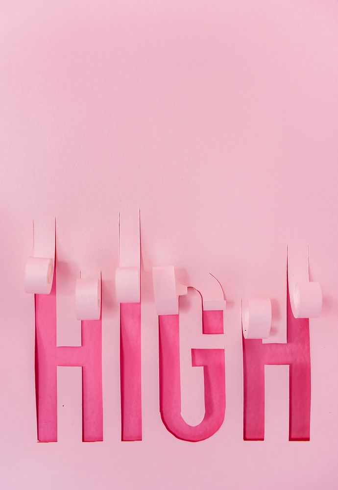 Pink paper with high word | Photo - rawpixel