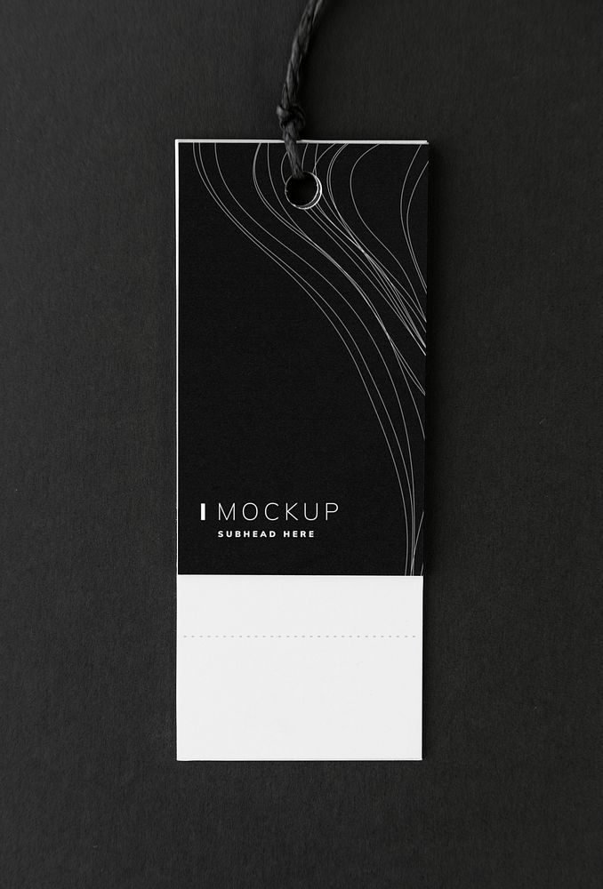 Black price tag design mockup | Premium PSD Mockup - rawpixel