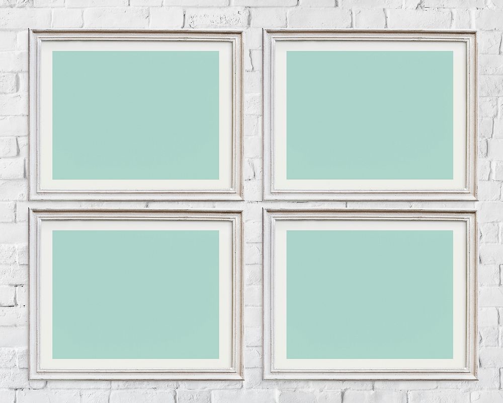 Four photo frames isolated on white | Premium PSD Mockup - rawpixel