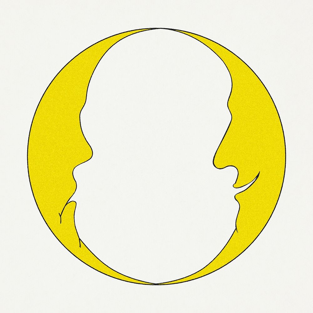 Celestial double crescent moon design | Free PSD Illustration - rawpixel