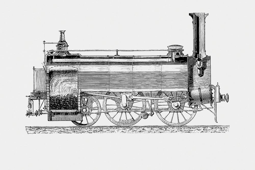 Steam train from Six Weeks | Free Photo Illustration - rawpixel