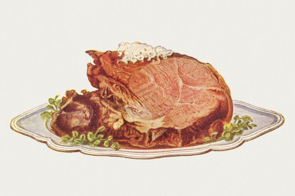 Vintage aitchbone of beef dish | Premium Photo Illustration - rawpixel