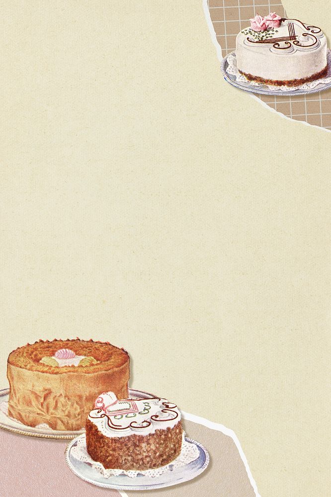 Hand drawn cakes frame design | Premium Photo - rawpixel