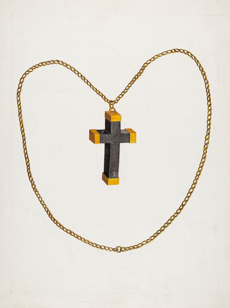 Cross and Chain (ca. 1937) | Free Photo Illustration - rawpixel