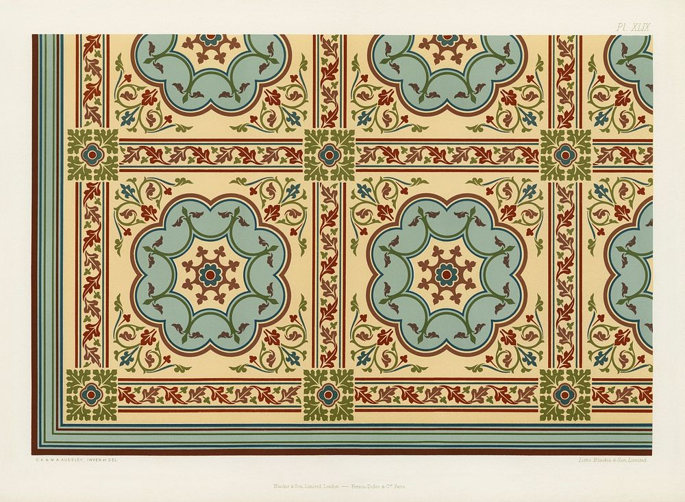 Medieval pattern. Digitally enhanced from our | Free Photo Illustration ...