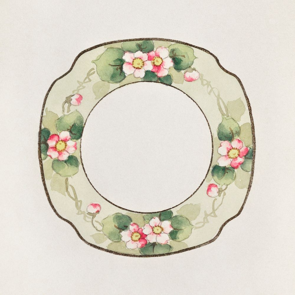 Design for a Plate (1880-1910) | Free Photo Illustration - rawpixel