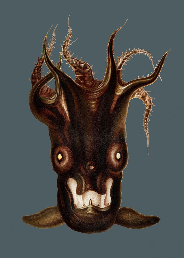 Vampire squid vintage illustration | Premium PSD Illustration - rawpixel