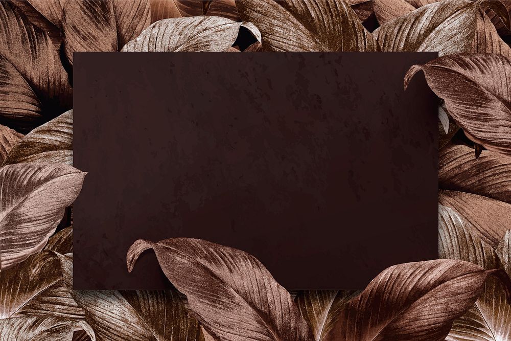 Bronze tropical leaves patterned poster | Premium Vector - rawpixel