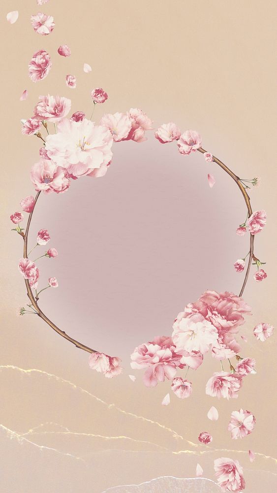 Round pink cherry blossom flower | Premium PSD - rawpixel