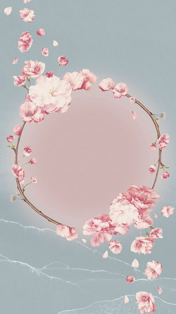 Round pink cherry blossom flower | Premium PSD - rawpixel