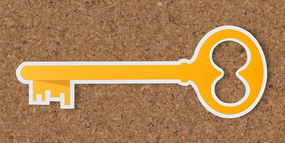 Golden key security access icon | Photo - rawpixel