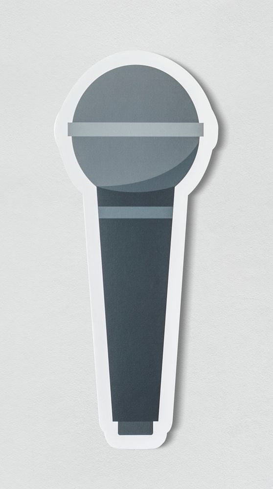Paper craft of grey microphone | Premium PSD - rawpixel