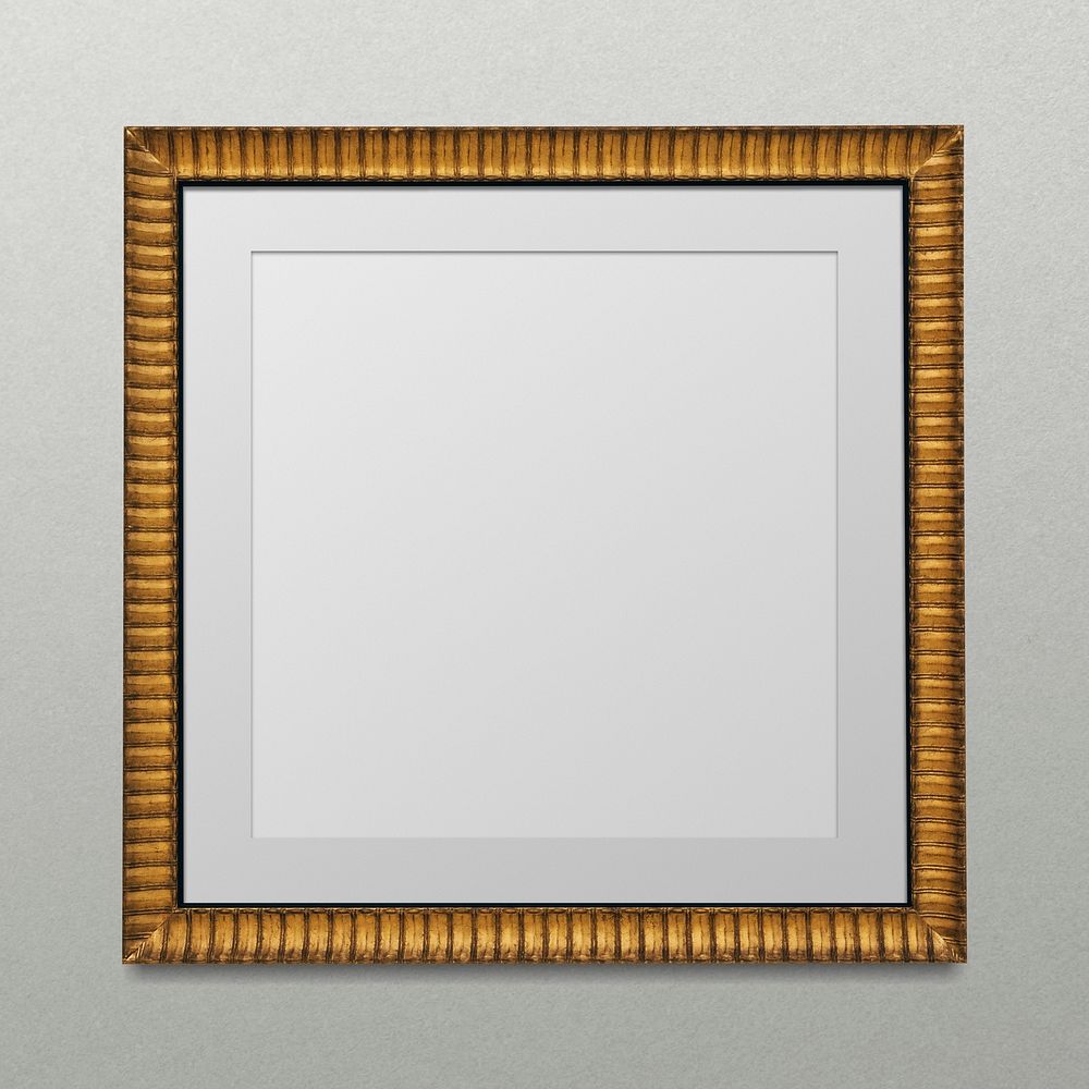 Vintage rectangle gold picture frame | Premium PSD Mockup - rawpixel