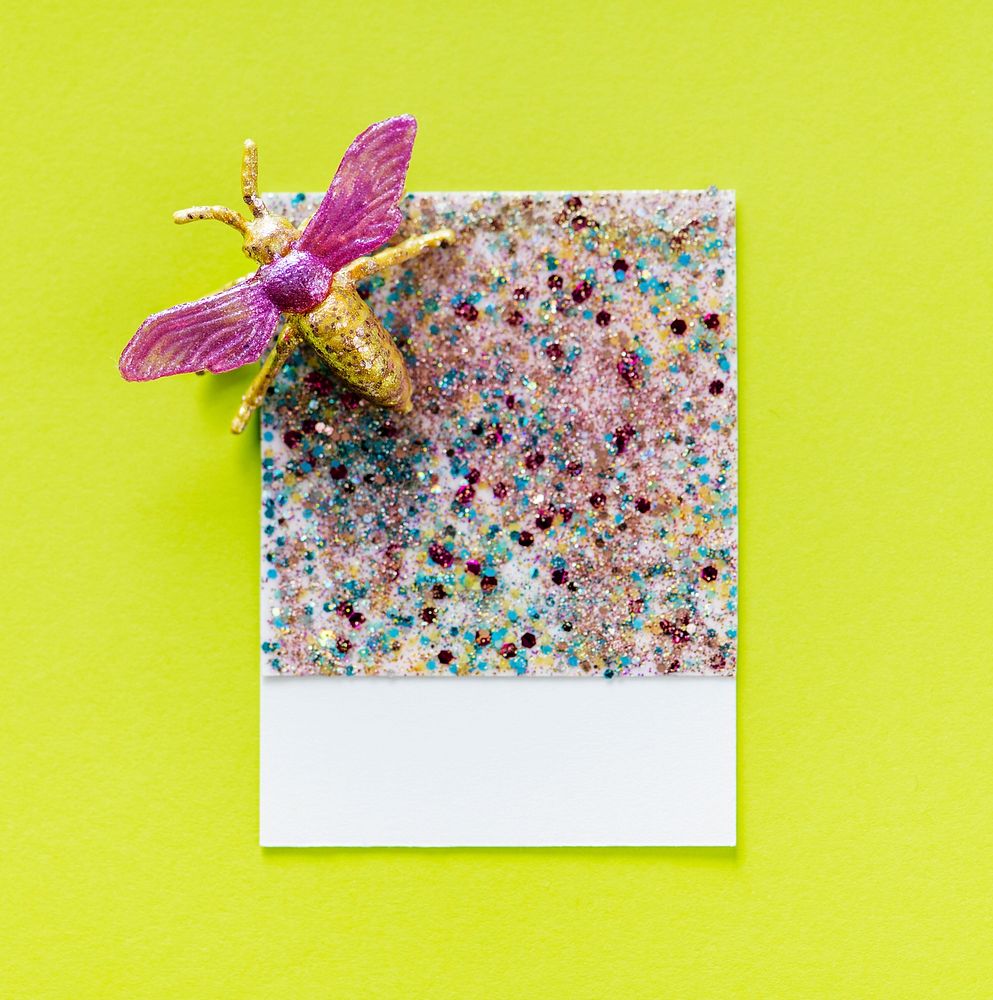 Glittery and sparkly paper card | Free Photo - rawpixel