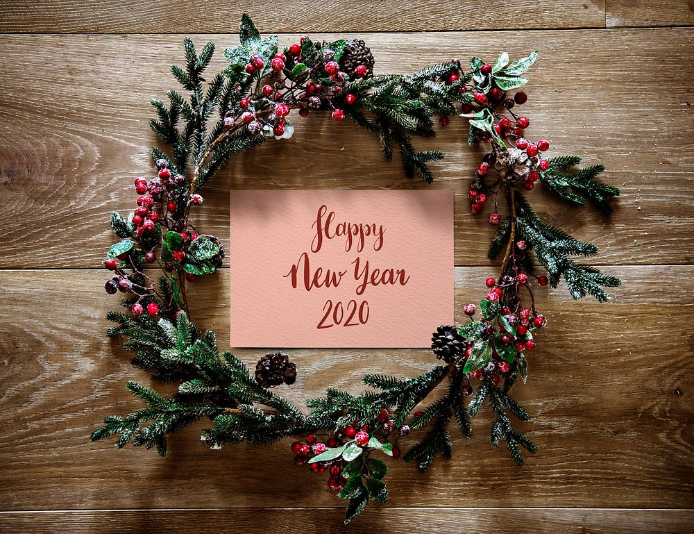 Happy new year greeting design | Free PSD Mockup - rawpixel
