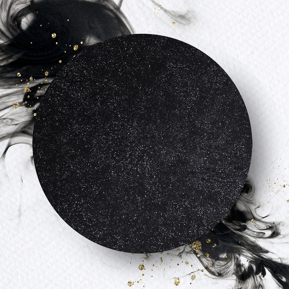 Round black abstract patterned background | Premium PSD - rawpixel