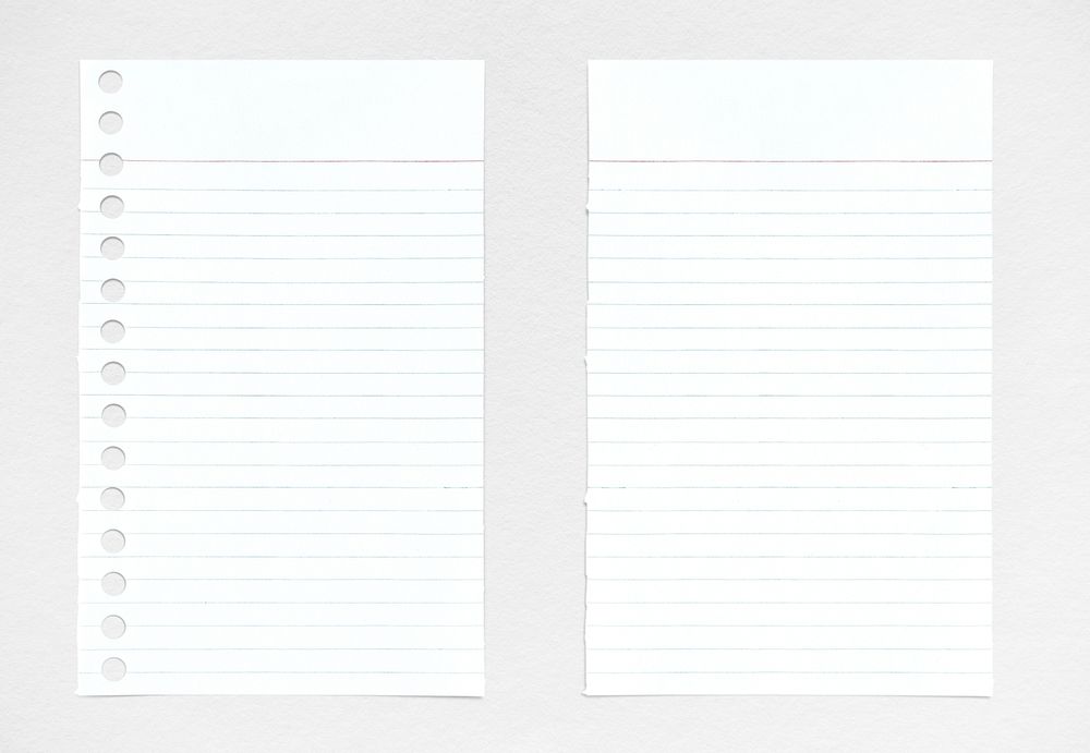 Blank white lined paper template | Premium PSD Mockup - rawpixel