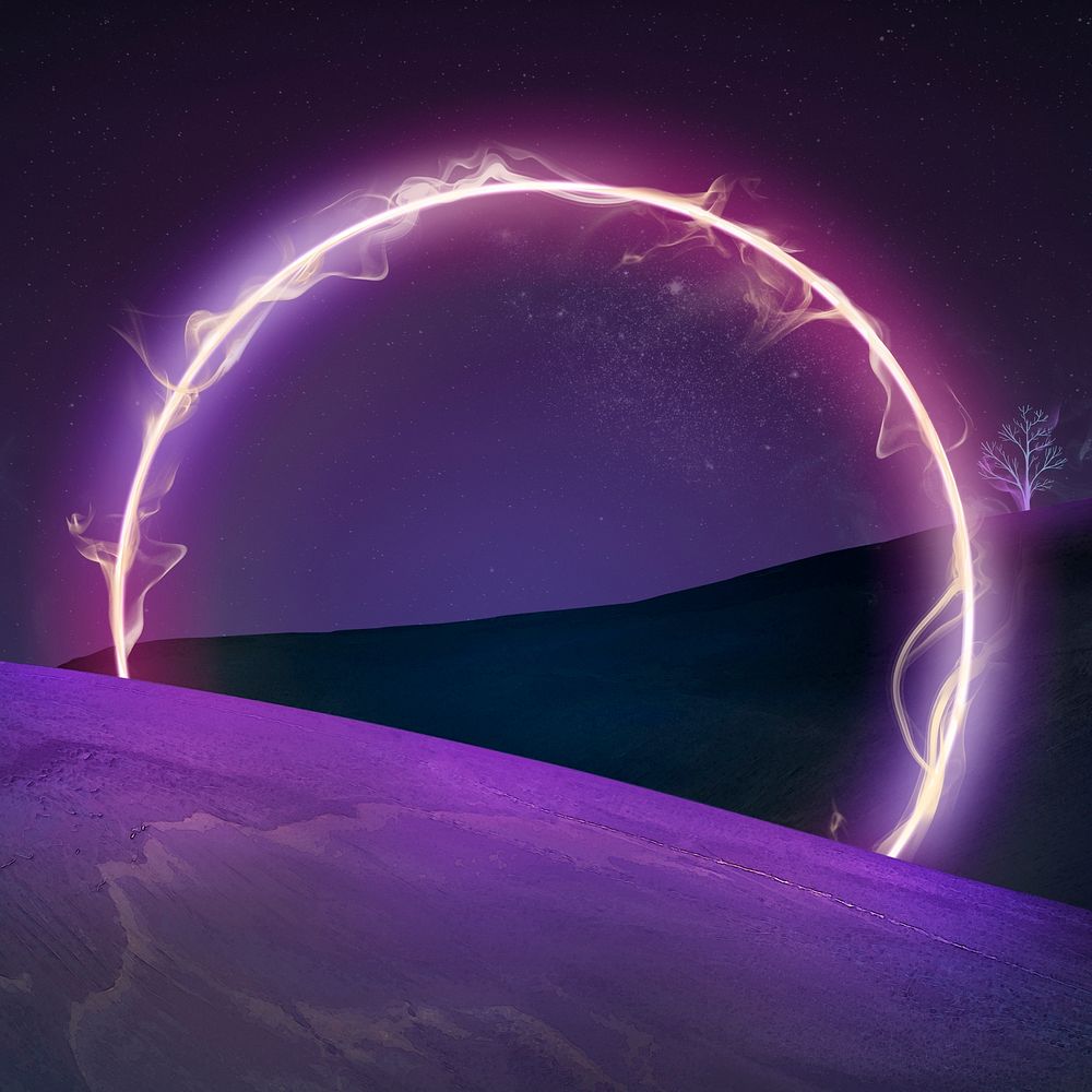 Space frame psd background, neon | Premium PSD - rawpixel