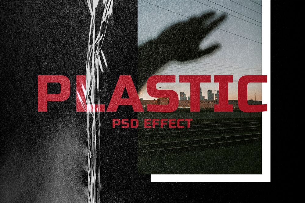 Plastic psd effect, easy overlay | Premium PSD Add-on - rawpixel