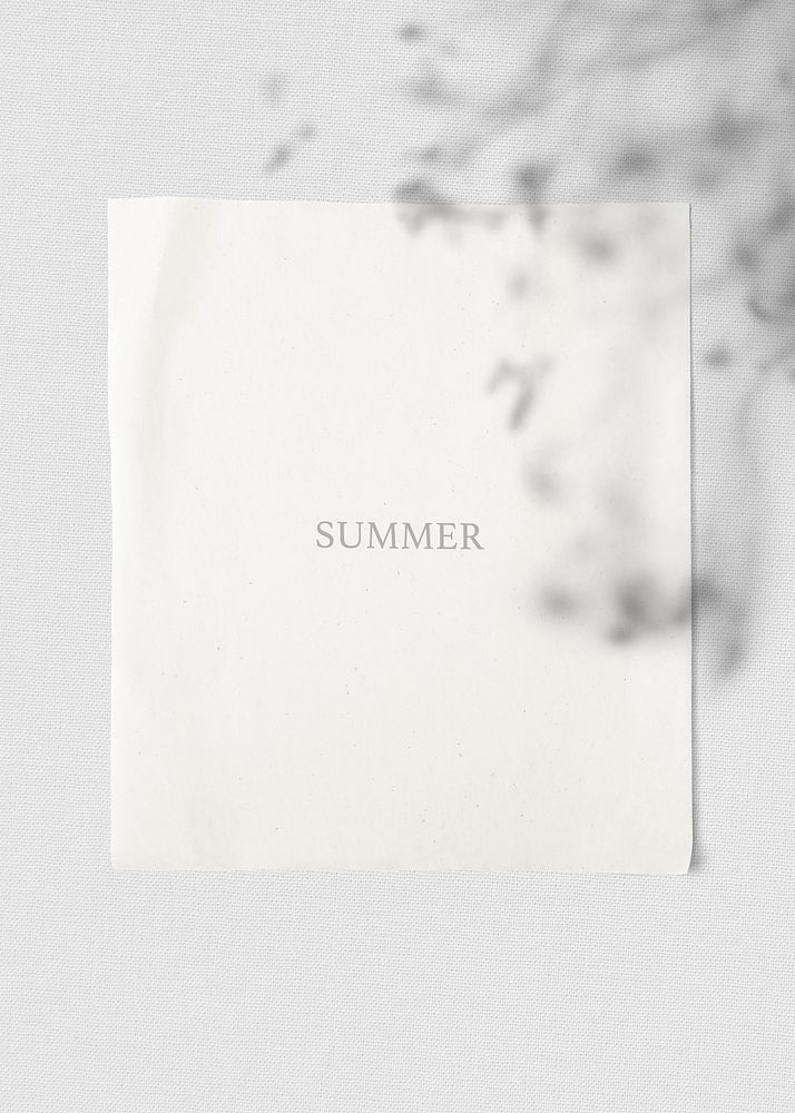 White paper with palm leaves | Premium PSD Mockup - rawpixel