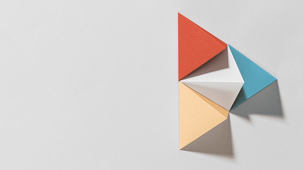 3D colorful pyramid paper craft | Free Photo - rawpixel