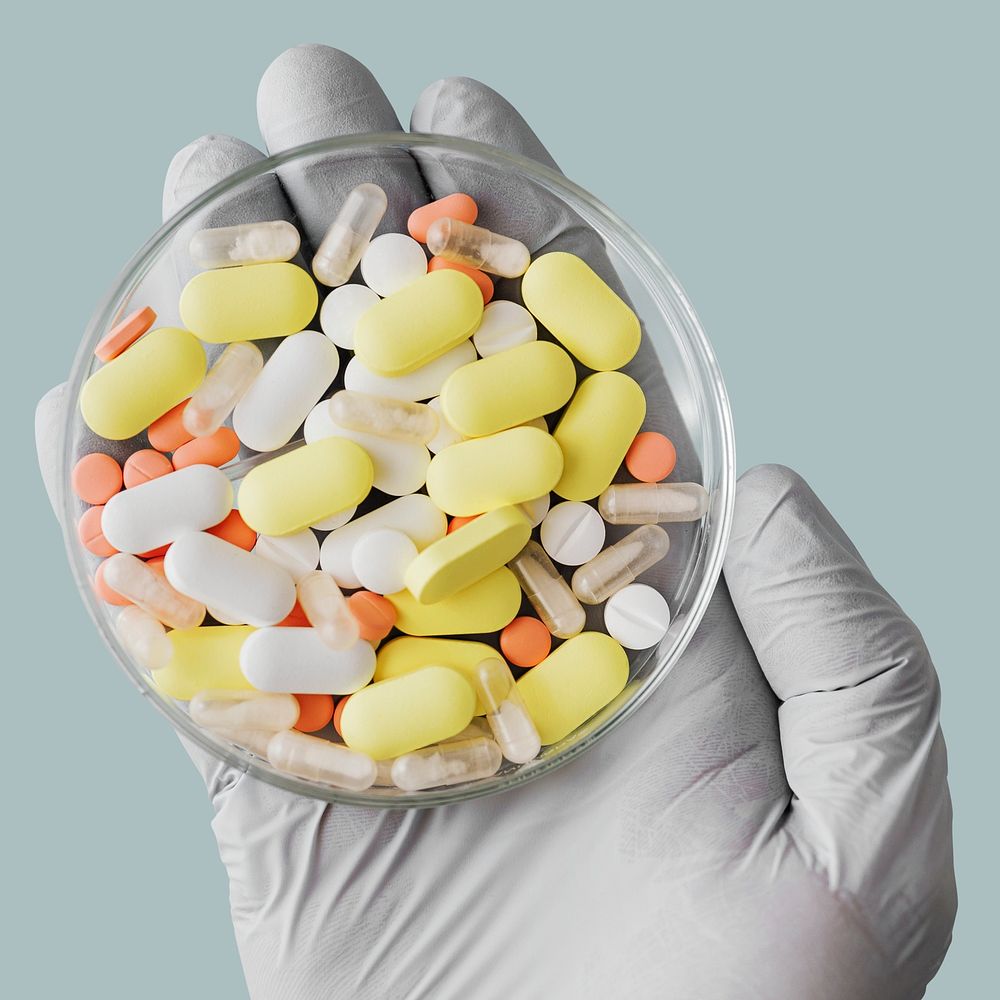 Colorful pills in a bowl | Free PSD - rawpixel