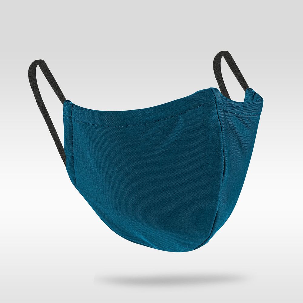 Dark blue fabric face mask | Premium PSD Mockup - rawpixel