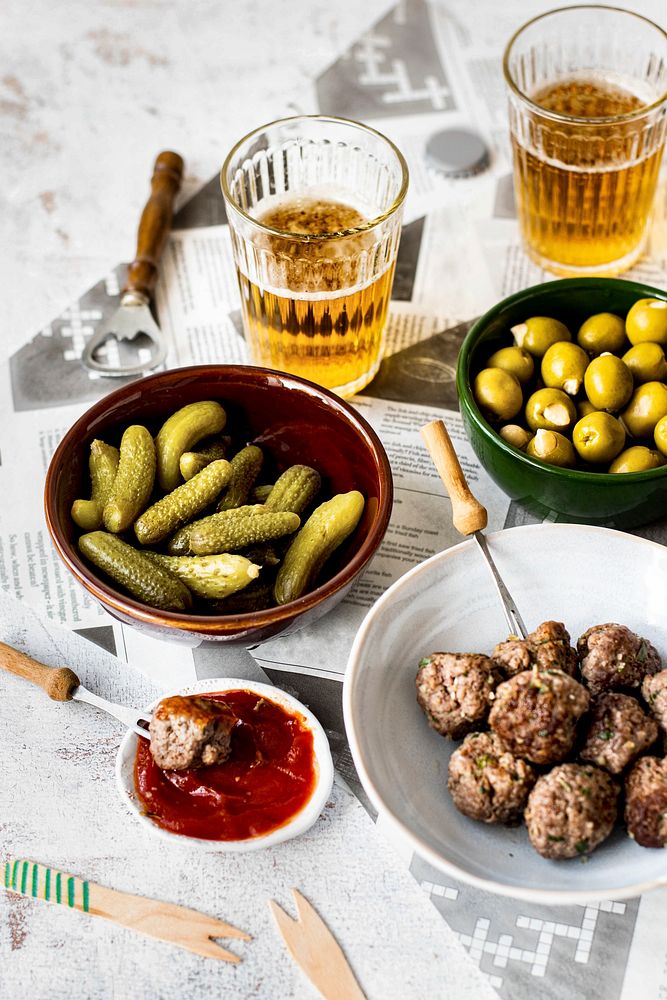 Homemade tapas with beers | Premium Photo - rawpixel