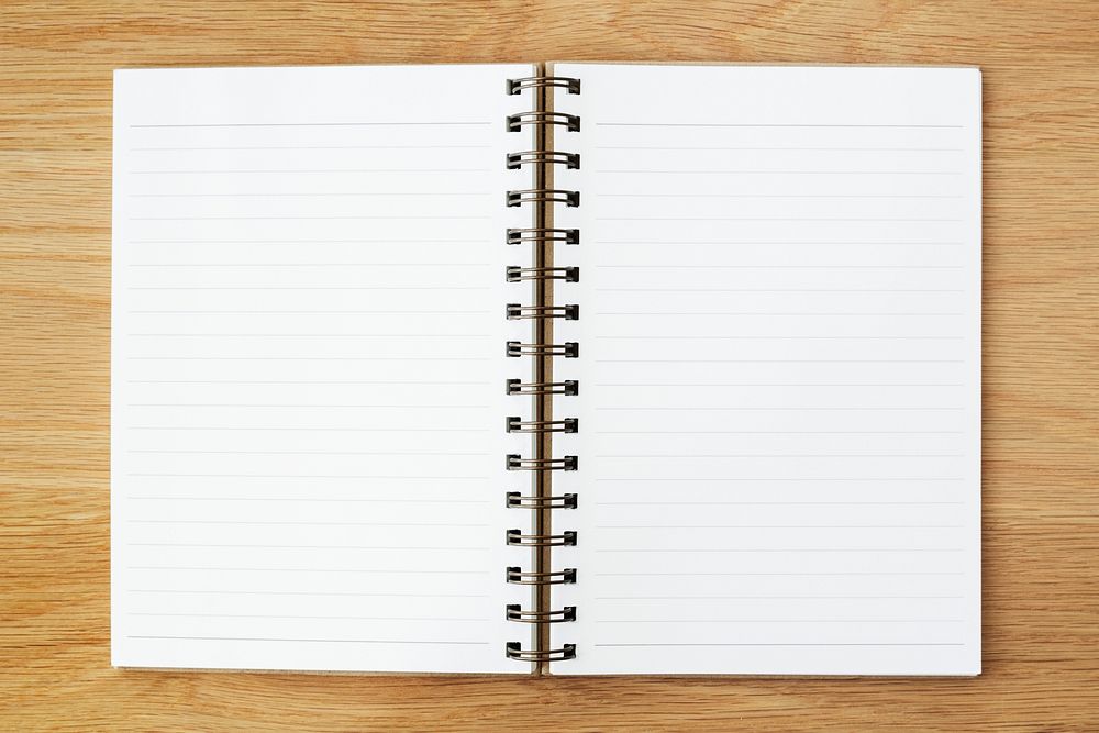 Blank lined notebook on a wooden | Free Photo - rawpixel