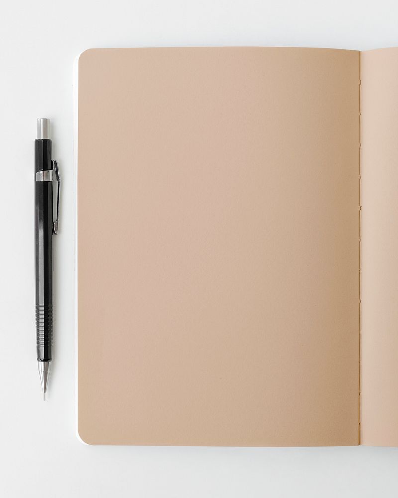 Blank plain brown notebook page | Free PSD Mockup - rawpixel