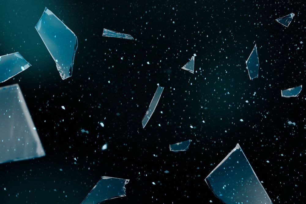 Shattered glass background psd wallpaper | Premium PSD - rawpixel