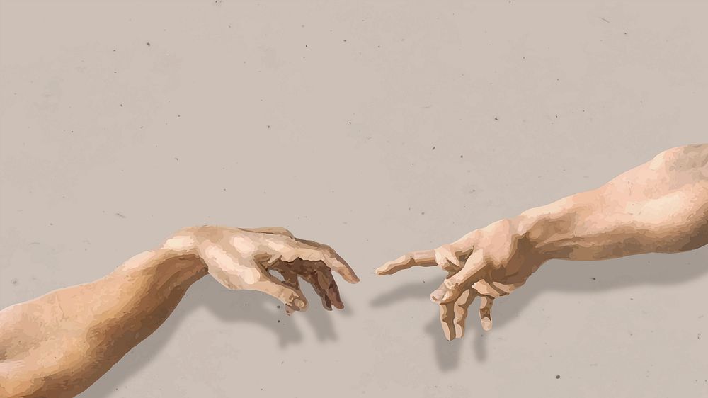 Finger of God desktop wallpaper | Free Vector - rawpixel