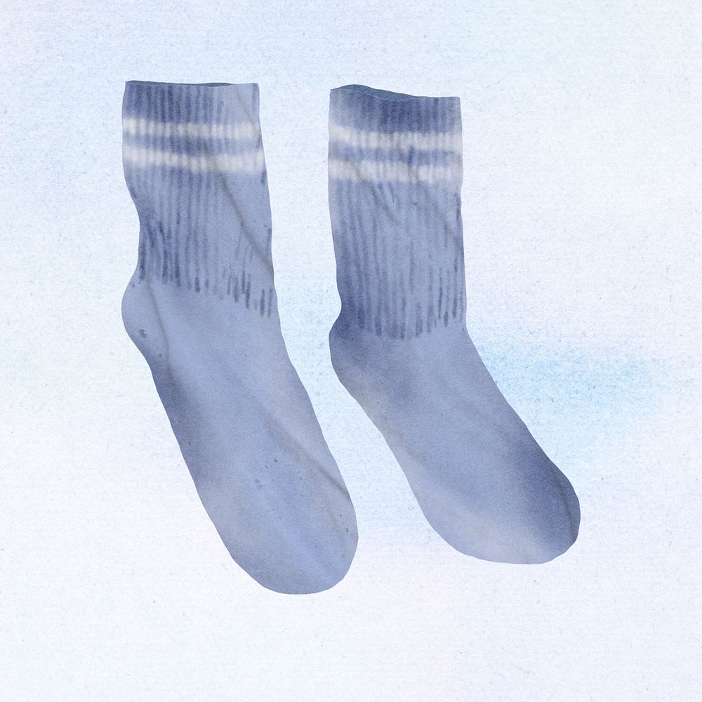 Blue socks illustration, cute design | Premium Photo Illustration ...