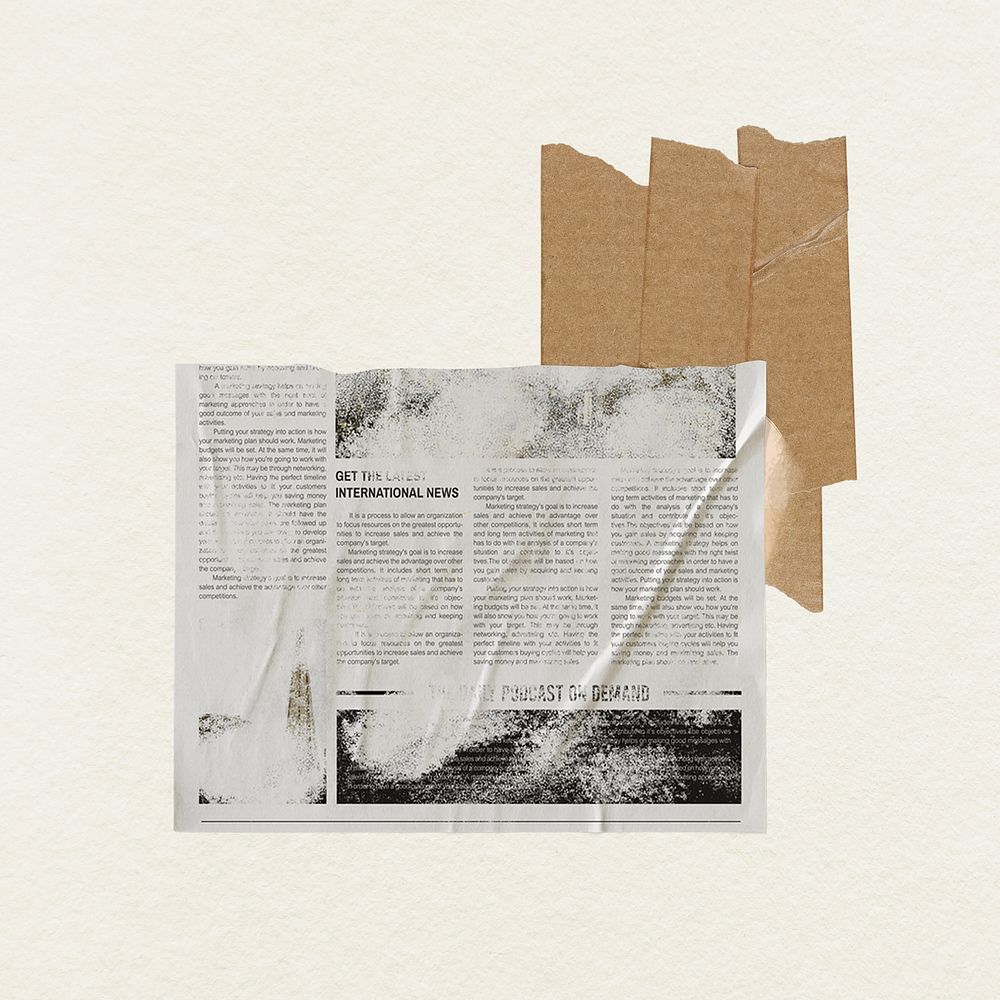 Ripped vintage newspaper scrap psd | Premium PSD - rawpixel