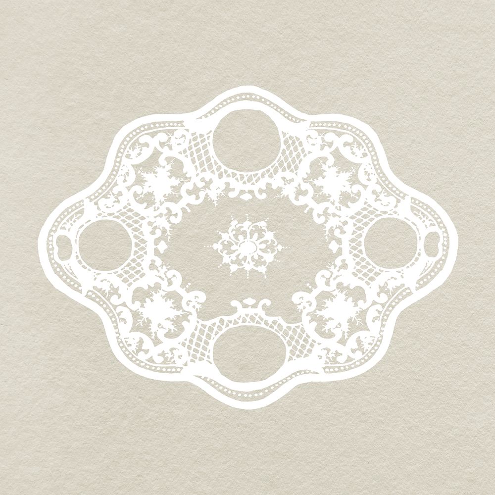 White lace illustration psd | Premium PSD - rawpixel